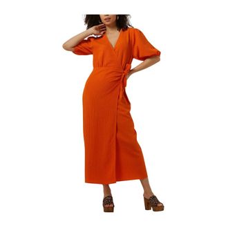 Another Label Camille Bubble Kleid - - Dresses - Damen - Orange - XS