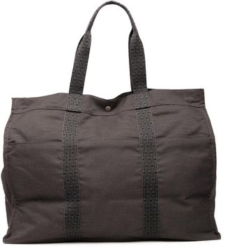 Herm&egrave;s Shopper - Canvas Herline GM - Gr. unisize - in Grau - f&uuml;r Damen