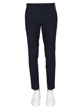 HUGO BOSS Regular Fit Cotton Trousers - Blue