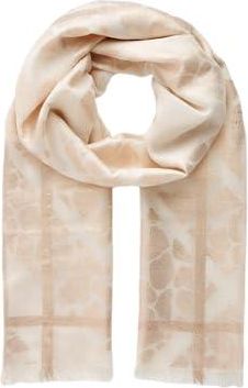 Next Femme Foulard léger en lin scintillant effet dévoré Écru One Size