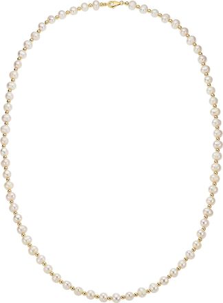 Fascination by Ellen K Halskette Gold 585 Perle wei&szlig; 6mm