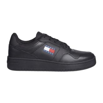 Tommy Jeans Retro Schwarze Sneakers f&uuml;r M&auml;nner - - Shoes - Herren - Schwarzk - 40 EU