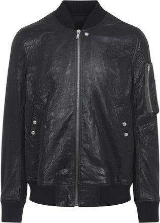 Rick Owens Homme, Vestes, Noir, Taille: L Blouson Aviateur Classique