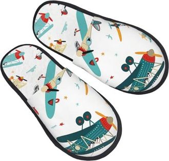 Generic Avions Vintage, Dessins Anim&eacute;s Homme Femme Pantoufles Doux Chaussures De Maison Confortable Chaussons Pour Hiver Maison Ext&eacute;rieur M