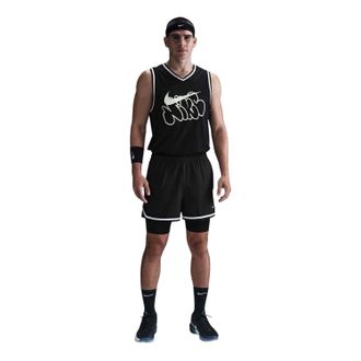 Nike Basketball-Shorts f&uuml;r Herren (Schwarz/Wei&szlig;)