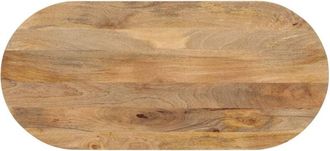 vidaXL Dessus de table 100x50x3,8 cm ovale bois massif de manguier Vidaxl