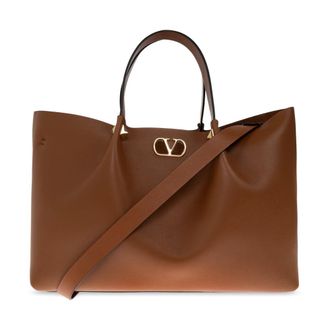 Valentino Garavani Gro&szlig;e Tote VLogo Signature - - Bags - Damen - Braun - ONE SIZE