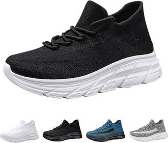 Generic Baskets larges en maille respirante à enfiler pour homme - Confortables et légères - Pour gym, fitness, jogging, marche, course à pied - Avec soutien 