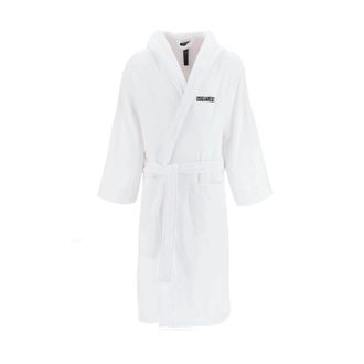 Dsquared2 Bademantel mit Logo - - Nightwear & Lounge - Herren - Wei&szlig; - XS