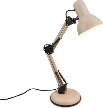 Briloner Schreibtischlampe mit Kabelschalter, schwenkbar, E14, max. 25W, Tischlampe, Lampe, Nachttischlampe, Tischleuchte, Deko, Bürolampe, Leselampe Bett, Les
