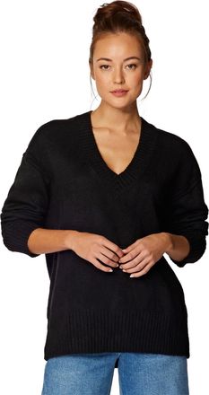 Mavi V Neck Sweater; Black