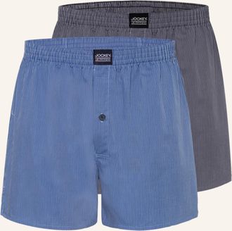 Jockey 2er-Pack Web-Boxershorts Everyday Striped blau