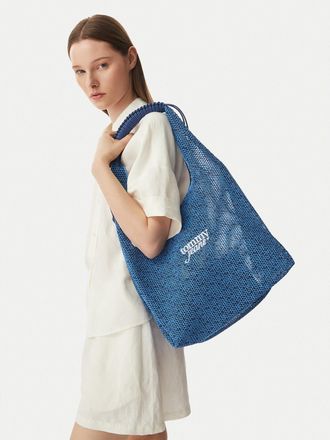 Tommy Jeans Handtasche Tommy Jeans Tjw Summer Crochet Hobo AW0AW18778 Blau