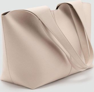 Mango Gro&szlig;e Shopper-Tasche cremewei&szlig; - Damen - Einheitsgr&ouml;&szlig;e - MANGO