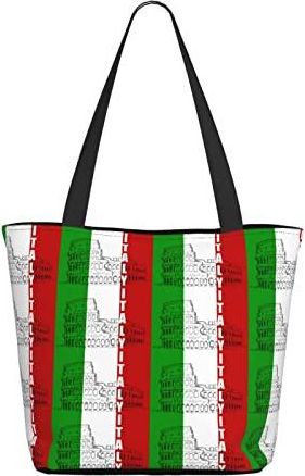AOOEDM Sac shopping pour femme avec drapeau romain italien 33 x 28 x 19 cm. Le cadeau parfait pour la Saint-Valentin. Cest de la Saint-Valentin pour maman, f