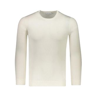 Calvin Klein Homme, Pulls, Blanc, Taille: L Pull Ras du Cou en Laine Supérieure