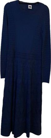 Missoni M Missoni Blue Knit Midi Dress Size M