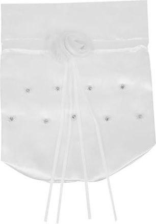 Yarnow DIKACA Paquet &agrave; Main de Mariage Blanc en Perles et Cristaux Paquet &agrave; Cordon pour Pr&eacute;sents et Bonbons L&eacute;ger et Pratique pour F&ecirc;tes Nuptiales et &Eacute;v&eacute;neme