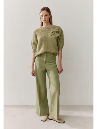 More & More Rundhalspullover femininer, leichter Kurzarmpullover