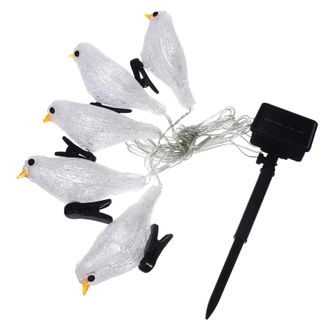 Valiclud Led-lampenkette Aus Vogel-form Robin-design F&uuml;r Home Und Festival-dekoration Energiesparend Solarmodul F&uuml;r Au&szlig;enbereich Wie Garten Oder Balkon