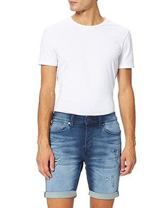Jack & Jones Jack & Jones Jjirick Jjicon Shorts Ge 007 I.k STS, Jean Bleu, M Homme