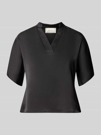 Neo Noir Blusenshirt aus Satin mit V-Ausschnitt Modell Anelle