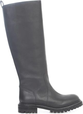 Del Carlo DEL Carlo, Femme, Chaussures, Noir, Taille: 40 EU Bottes hautes en cuir &agrave; semelle crant&eacute;e