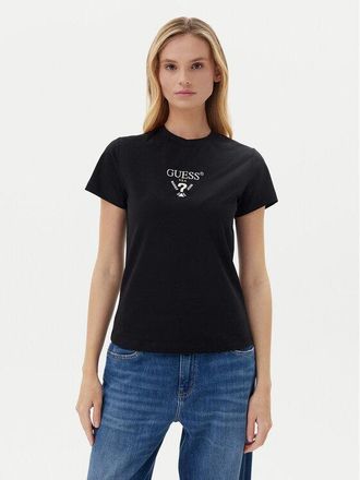 Guess T-Shirt V4YI21 KCDH1 Schwarz Slim Fit