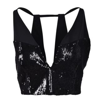 Costume National Femme, Tops, Noir, Taille: 40 FR Haut Contemporain en Rayon et &Eacute;lasthanne