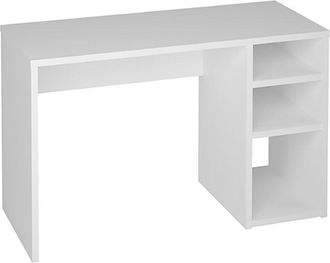 PEGANE Pegane - Bureau coloris blanc - Hauteur 75 x Longueur 120 x Profondeur 50 cm
