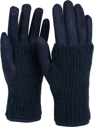styleBREAKER Damen 3 in 1 Touchscreen Handschuhe mit abnehmbarer Strick Stulpe | Winterhandschuhe | 3 Tragevarianten | Weich warm elastisch in vielen Farben, Farbe