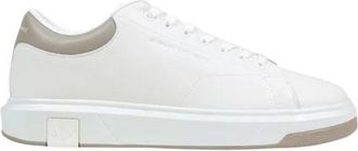 A|X Armani Exchange Homme, Chaussures, Beige, Taille: 43 EU Baskets &agrave; lacets en cuir