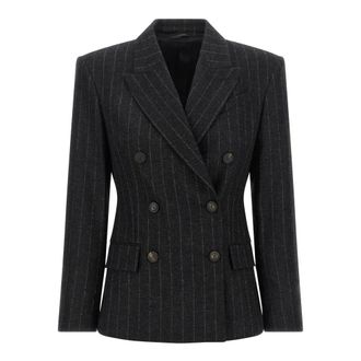 Brunello Cucinelli Nadelstreifen-Sakko mit doppelreihiger Knopfleiste - - Jackets - Damen - Grau - M