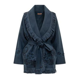 Alanui Nature in Bloom Cardi - - Knitwear - Damen - Blau - S