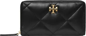 Tory Burch Femme, Accessoires, Noir, Taille: ONE Size Portefeuilles en Soie & Nylon Noirs