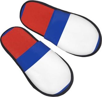 Generic Confortable Pantoufles &agrave; Hiver Impression du drapeau russe Chaussures de Maison Respirant Chaussons pour Homme pour Homme Hiver Maison M