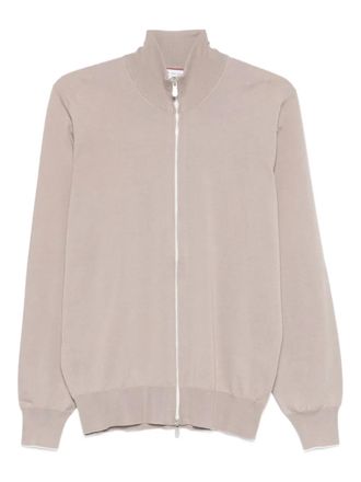 Brunello Cucinelli Cardigan mit Rei&szlig;verschluss - Braun