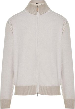 Ermenegildo Zegna Homme, Pulls, Beige, Taille: 2XL Veste cachemire et soie
