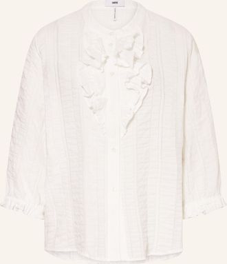 Cinque Cinque Bluse Ciphilipa Mit R&uuml;sche Und 3/4-Arm weiss