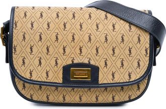 Saint Laurent Hobo Bags - Medium Canvas Monogram All Over Crossbody - Gr. unisize - in Braun - f&uuml;r Damen