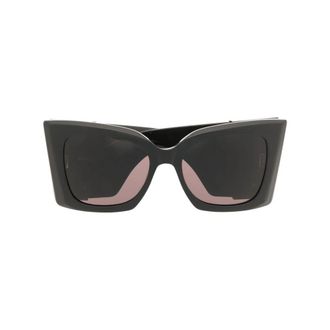 Saint Laurent Schwarze Oversized Cat-Eye Sonnenbrille - - Accessories - Damen - Schwarzk - ONE SIZE