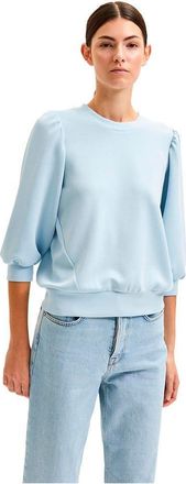Selected Damen Slftenny 3/4 Top Noos Sweatshirt, Cashmere Blue, XS EU