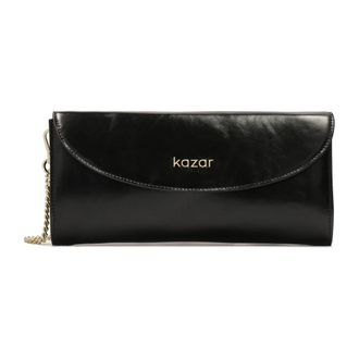 Kazar Kleine l&auml;ngliche Handtasche mit zwei Riemen - - Bags - Damen - Schwarzk - ONE SIZE
