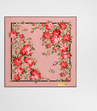 Dolce & Gabbana Rose Bouquet-print Silk Twill Scarf 50x50 - Frau Collection Multicolor Onesize