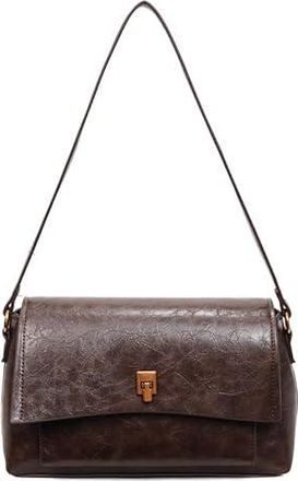 Generic Sac &agrave; bandouli&egrave;re en cuir synth&eacute;tique pour femme et fille avec sangle r&eacute;glable - Petit sac &agrave; bandouli&egrave;re carr&eacute; pour voyage, shopping, travail, usage q