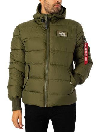 Alpha Industries Alpha Industries Herren Hooded Puffer Alpha FD Damen Winterjacke, Dark Green, M