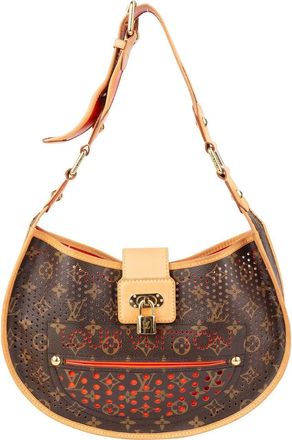 Louis Vuitton Crossbody Bags - Louis Vuitton Limited Perforated Demi Lune Shoulde - Gr. unisize - in Braun - für Damen