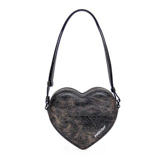 AMBUSH Herzf&ouml;rmige Schwarze Leder Umh&auml;ngetasche - - Bags - Damen - Schwarzk - ONE SIZE