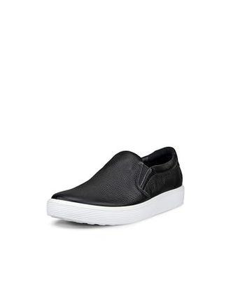 Ecco Womens Soft 60 Premium Slip-on Sneaker, Black, 4-4.5