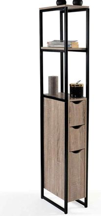 IDMarket WC-Bank, 3 Türen, Industrie-Design, mit Einlegeböden